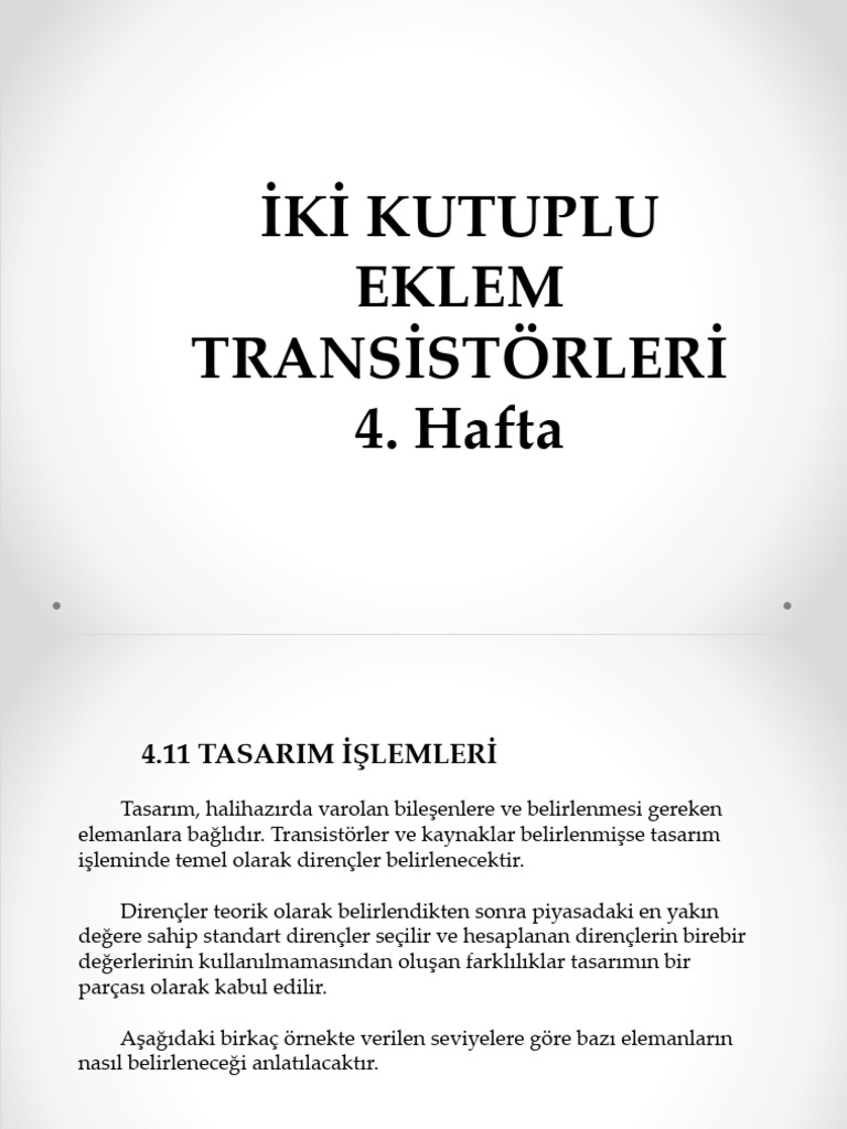 HFT - Elektronik Devreler | PDF