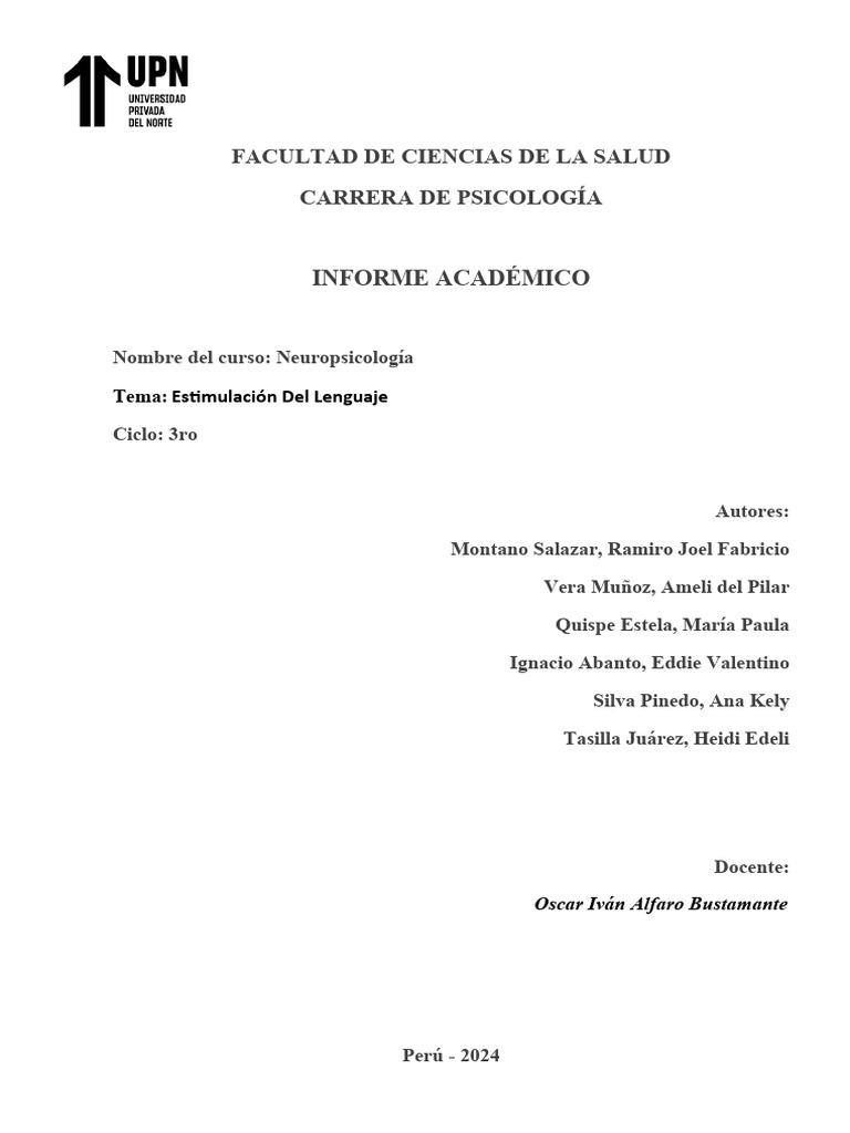 Esquema de Programa Trabajo Final (G-8) | PDF | Ciencia cognitiva | Lingüística