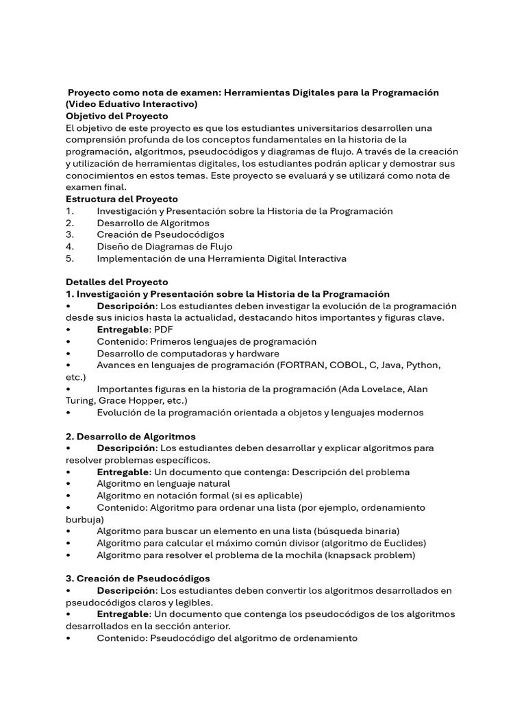 Proyecto HDII | PDF | Algoritmos | Programación de computadoras
