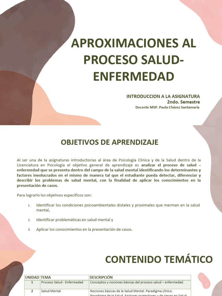 Psicología: Proceso Salud-Enfermedad | PDF | Psicopatología | Salud mental