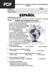 PRUEBAS SABER ESPAÑOL GRADO TERCERO