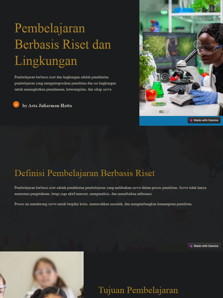 Pembelajaran Berbasis Riset Dan Lingkungan | PDF