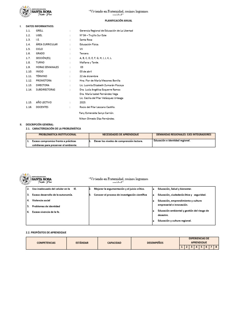 P.A. Ed. Fisica 3ro Grado | PDF | Aprendizaje | Residuos