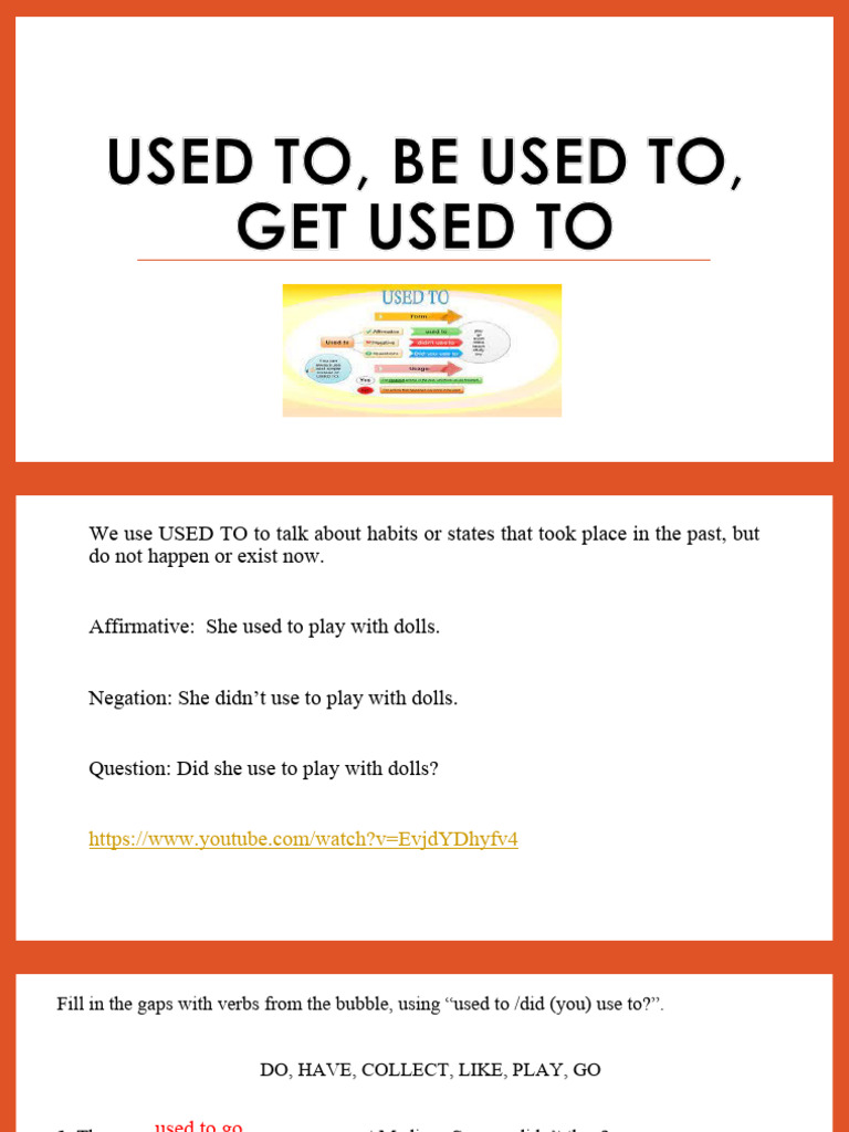 Used To Explanation | PDF | Language Arts & Discipline