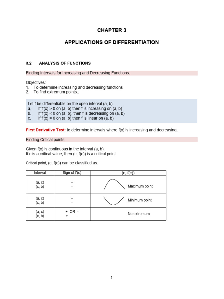 3.2 Analysis of Function I | PDF | Asymptote | Analysis
