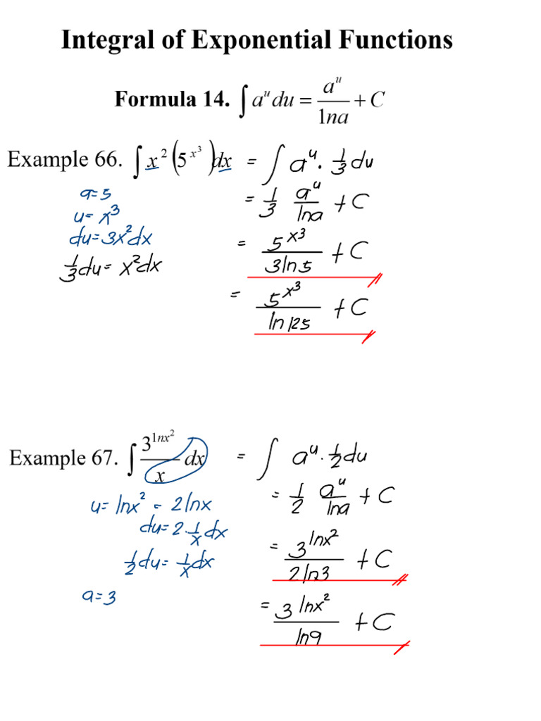 Integral of Exponential Function | PDF