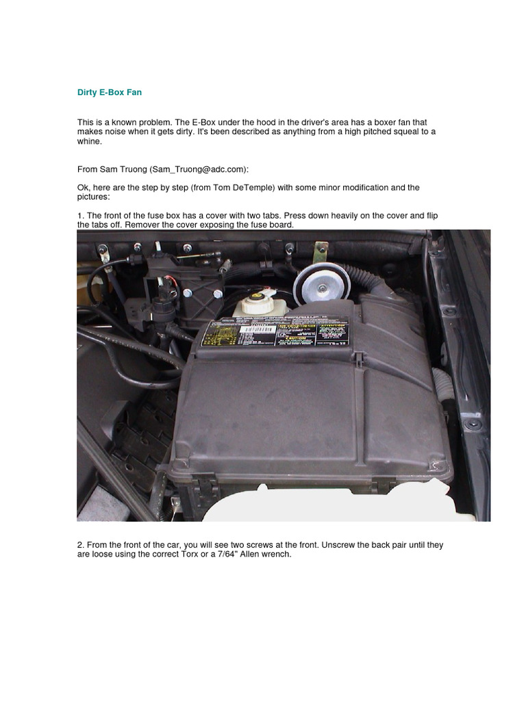 Fixing Noisy E-Box Fan Issues | PDF