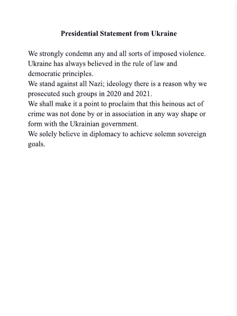 Presidential Statement | PDF