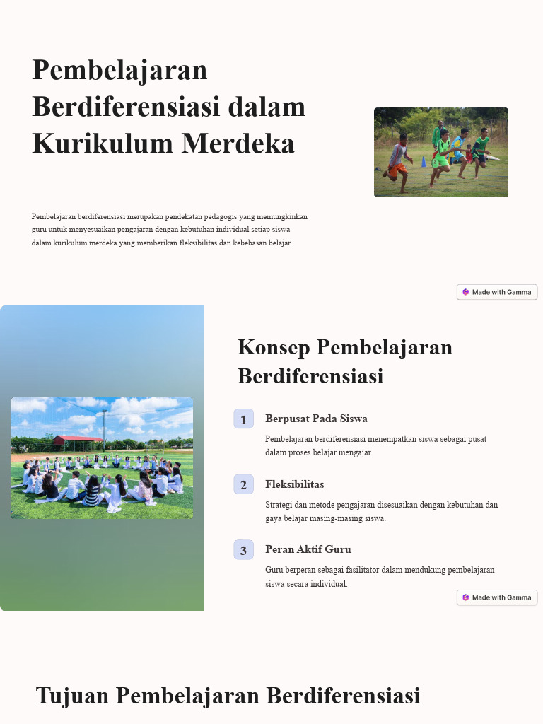 Pembelajaran Berdiferensiasi Dalam Kurikulum Merdeka | PDF | Karier & Perkembangan ...