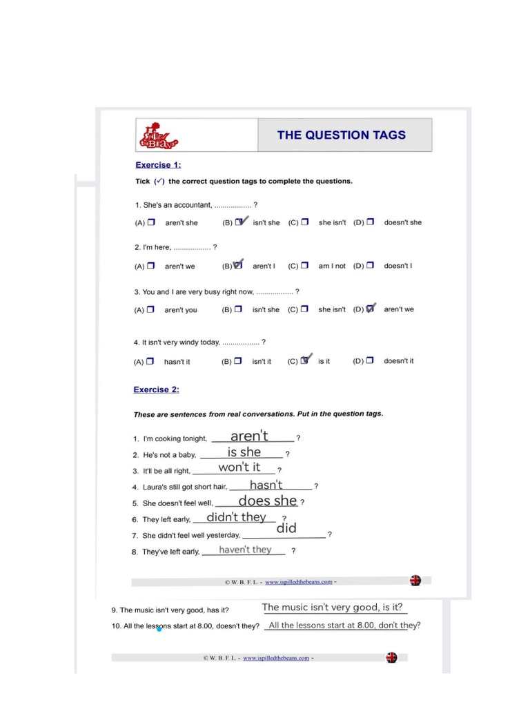 Question Tags 2 | PDF
