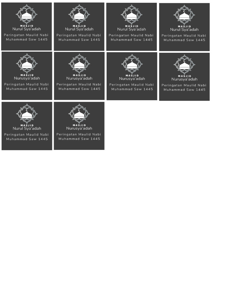 Contoh Logo Keren - Stiker Logo Masjid | PDF