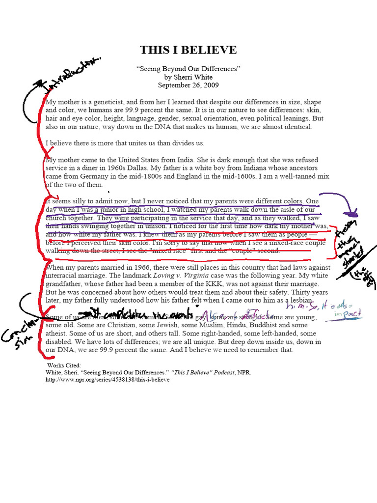 Seeing Beyond Our Differences | PDF