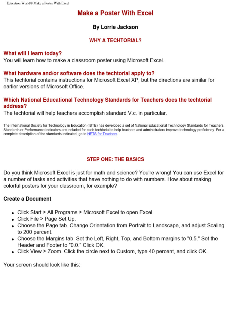 Poster Excel | PDF | Microsoft Excel | Software