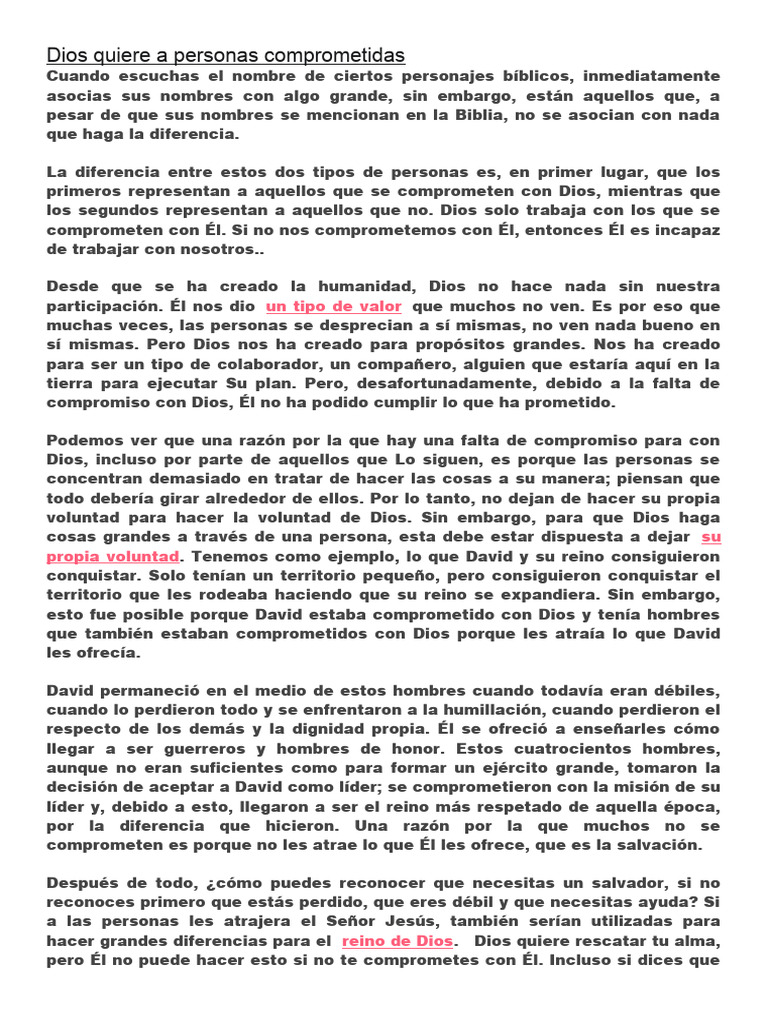 EL Personas Comprometidas | PDF | Sarah | Moisés