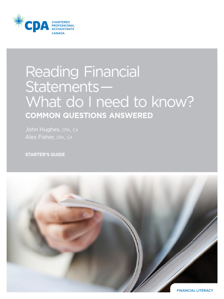 Reading Financial Statements - What Do I Need To Know | PDF | Expense ...