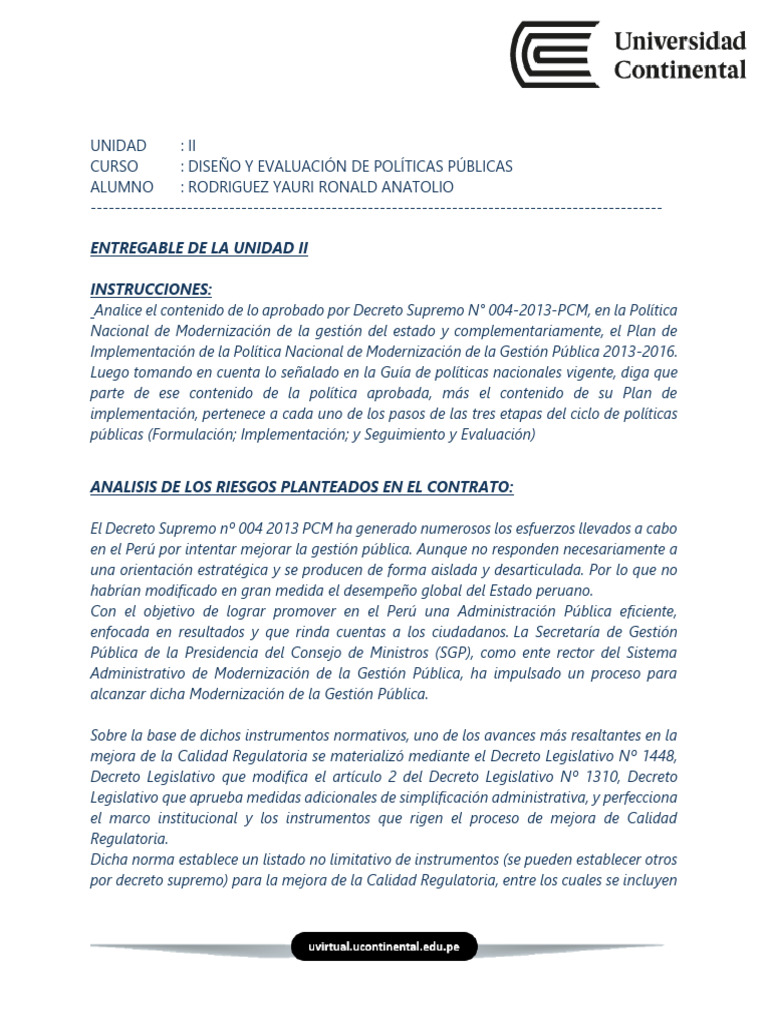 Entregable Ii | PDF | Administración Pública | Gobierno