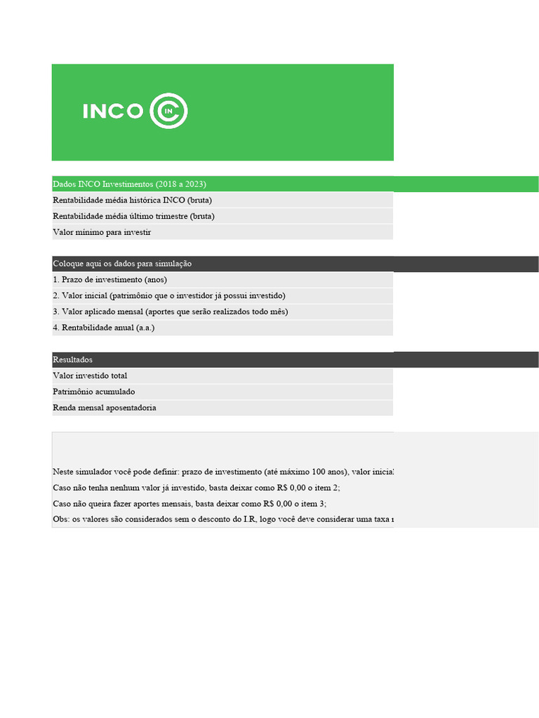 Simulador de Juros Compostos - INCO | PDF | Juros | Economias