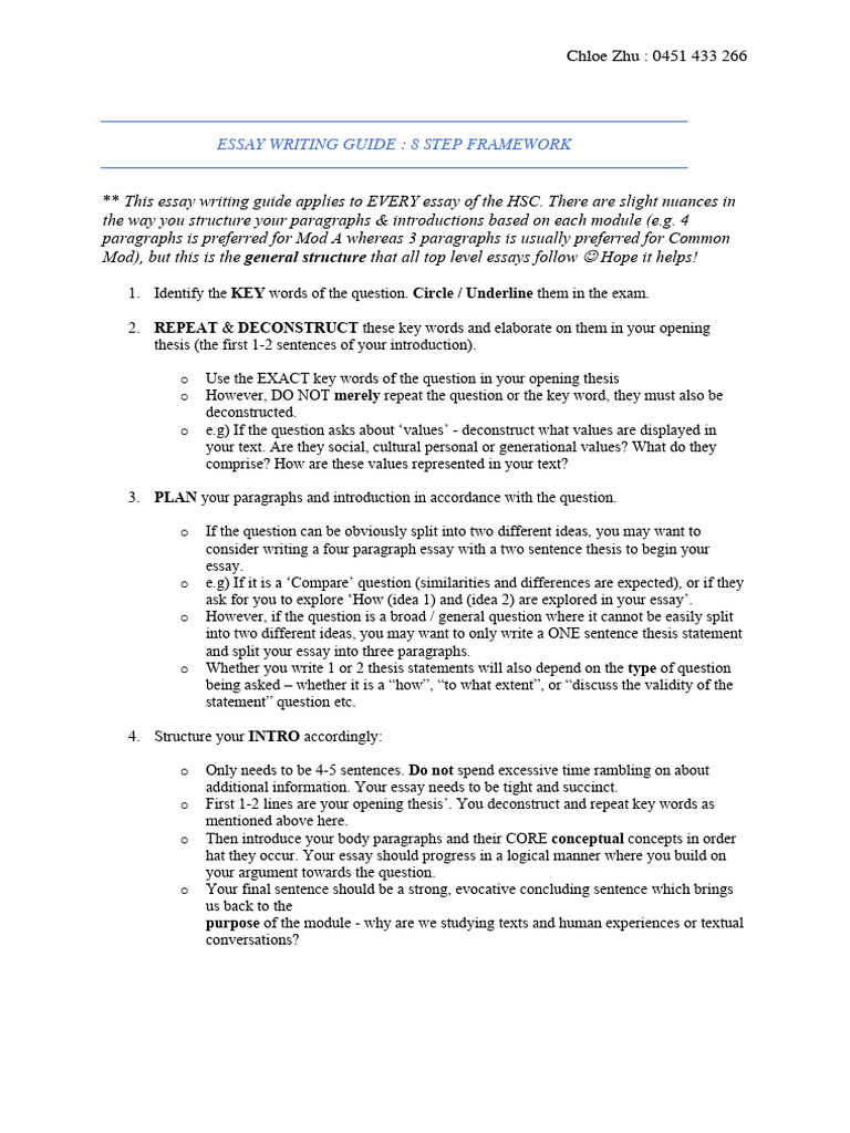 ESSAY WRITING GUIDE | PDF | Essays | Question