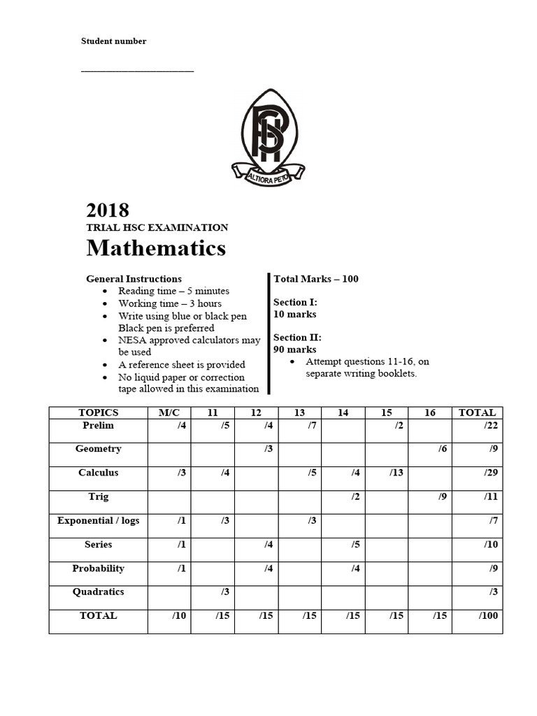 HMAT T3 2018 2 U Trial Paper | PDF | Mathematics | Mathematical Analysis