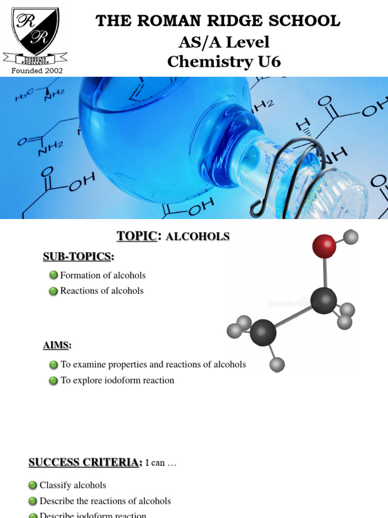 Understanding Alcohols: Properties & Reactions | PDF | Ethanol ...