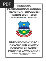 Dokumen Perubahan RPJM Desa Sesuai Uu No 3 | PDF | Pengelolaan Keuangan ...