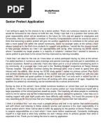 Prefect Application Letter | PDF
