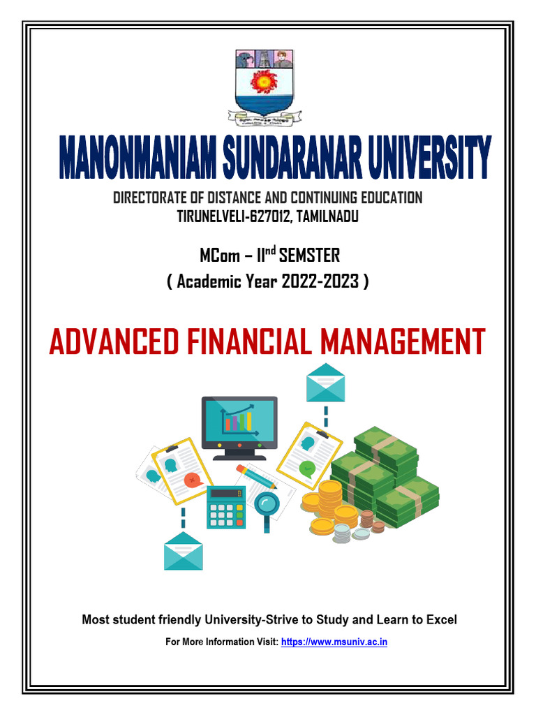 Advanced Financial Management | PDF | Financial Capital | Dividend