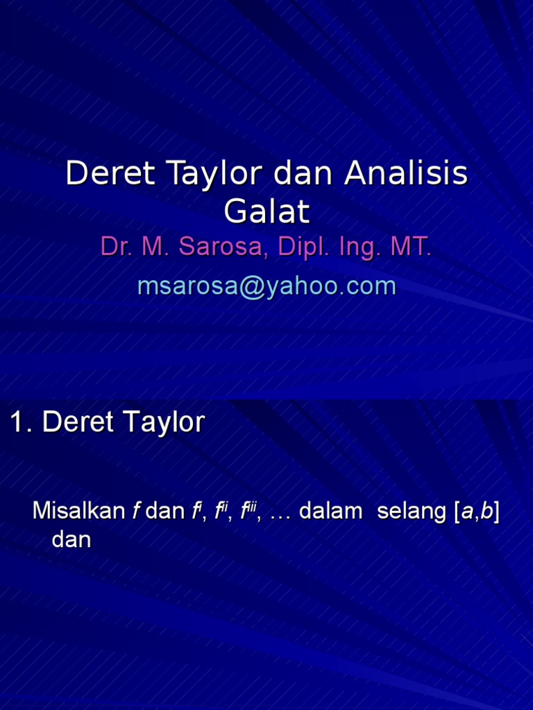 mn2 - Deret Taylor | PDF
