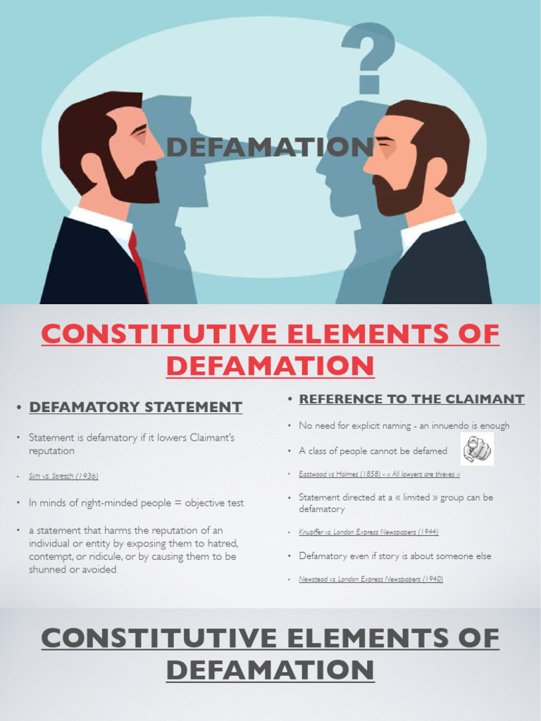 Defamation Diapo PDF | Download Free PDF | Defamation | Justice