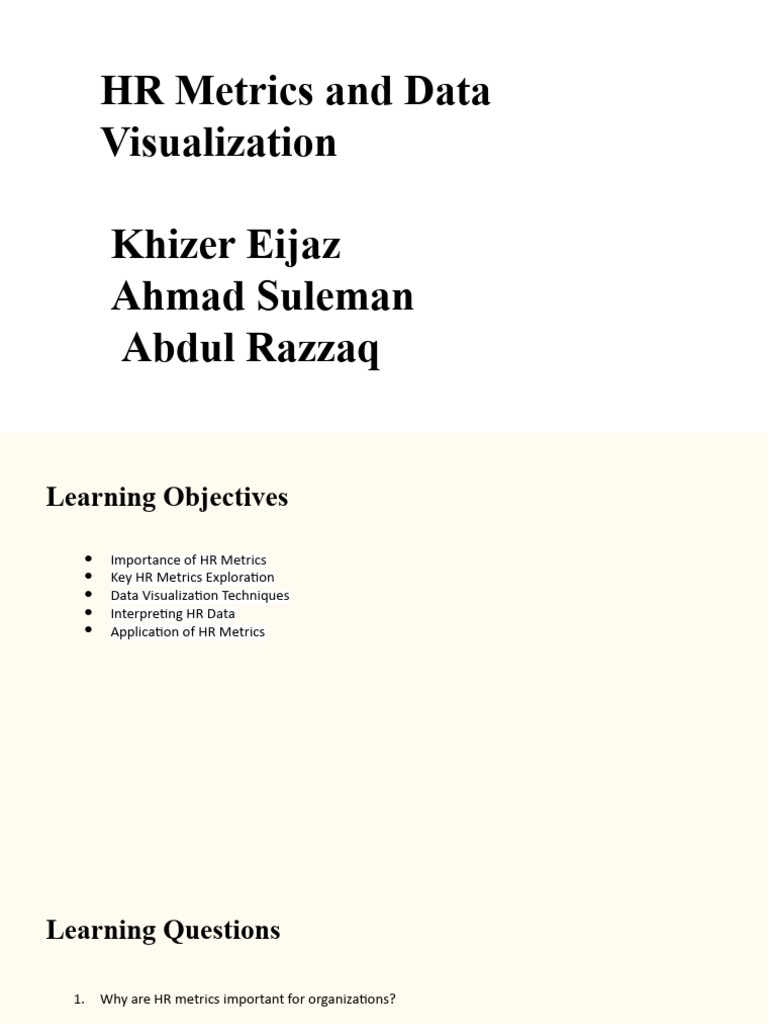 HR Metrics and Data Visualization | PDF | Performance Indicator | Analytics