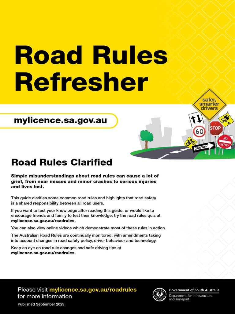 Road Rules Guide Australia | PDF | Traffic | Intersection (Road)
