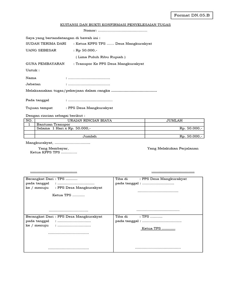 Contoh Format Sppd | PDF