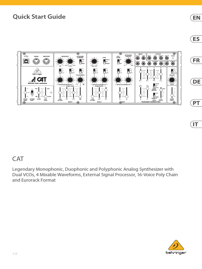 behringer cat | Descargar gratis PDF | Ingenieria Eléctrica | Electricidad