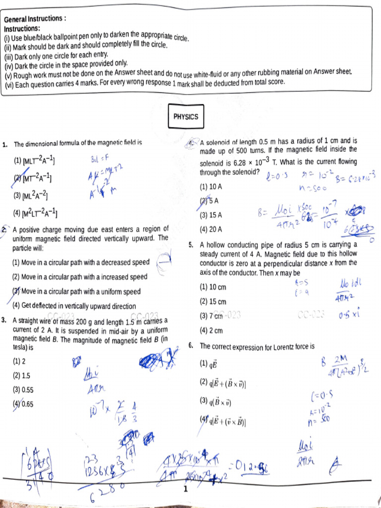 PT4A | PDF | Physical Sciences | Electromagnetism