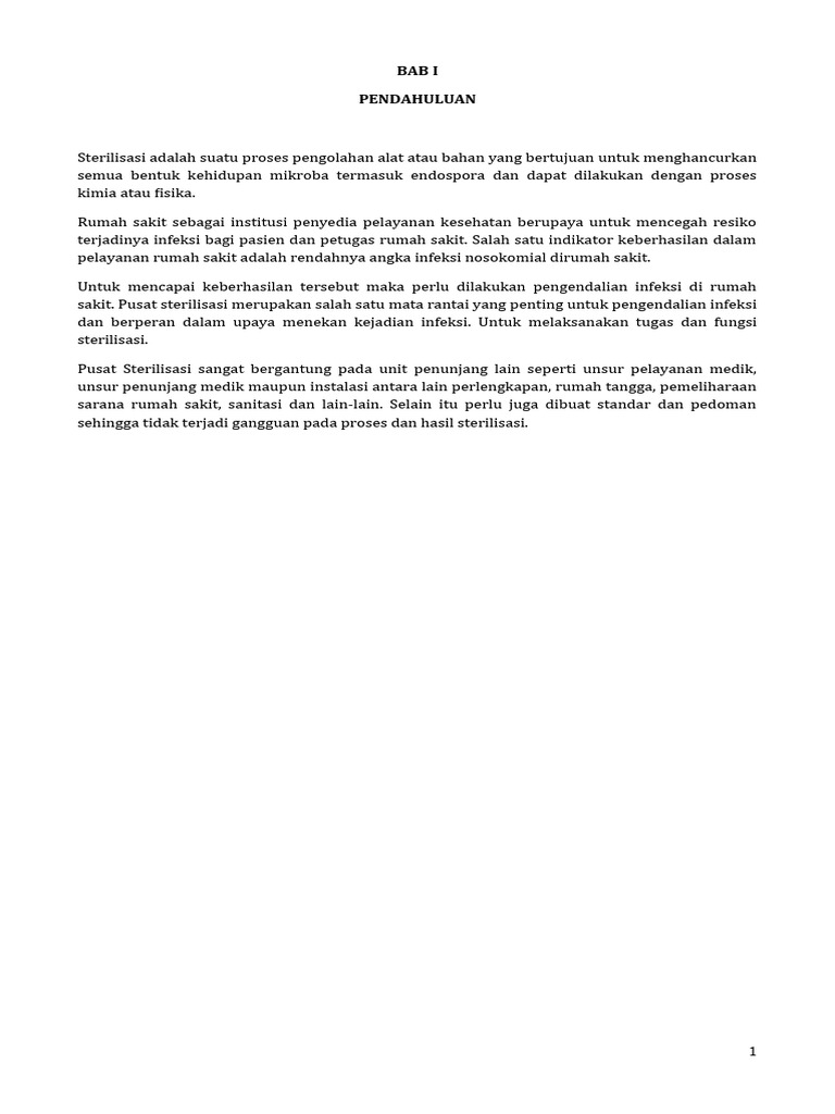 Isi Pedoman CSSD | PDF