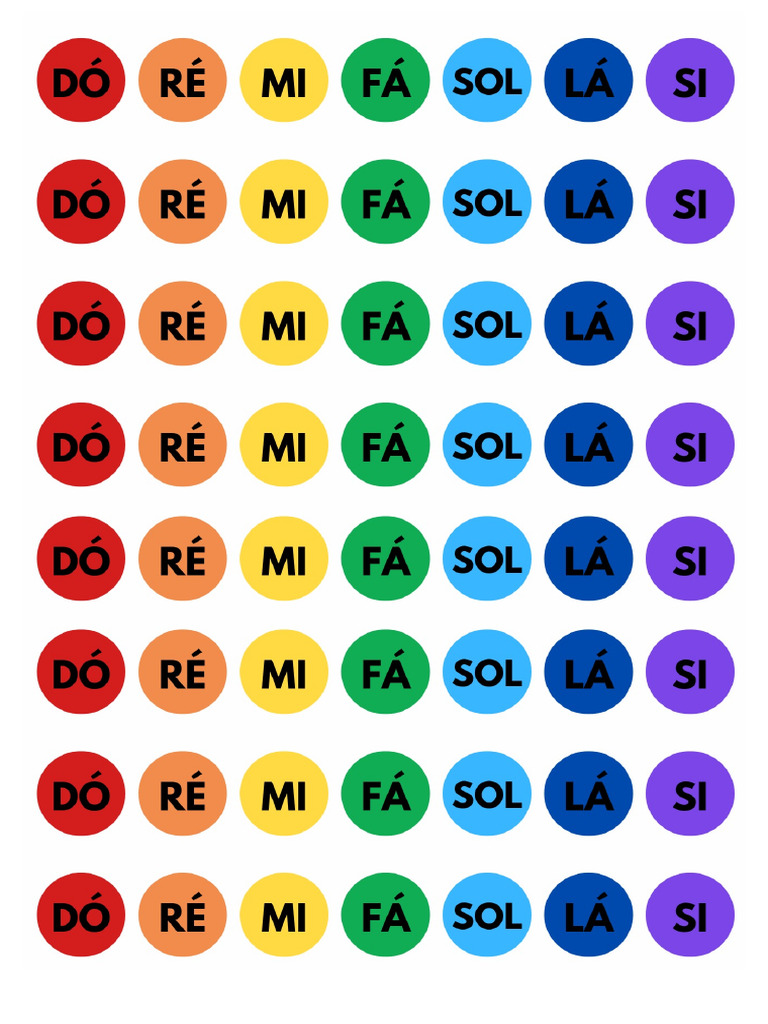 Notas Musicais Folha A4 | PDF