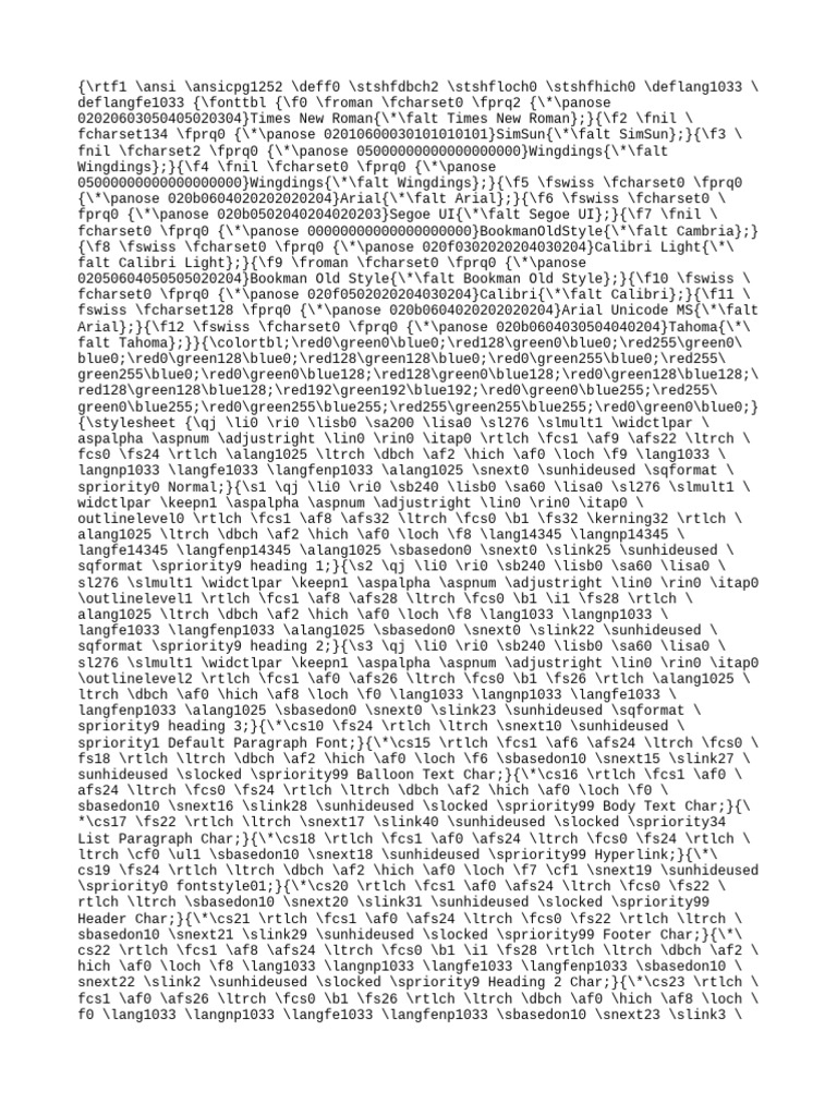 Document Formatting Guide | PDF | Html | Printing