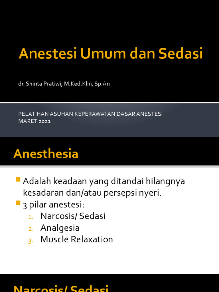 Panduan Anestesi Umum dan Sedasi | PDF | Pengembangan Diri | Kesehatan ...