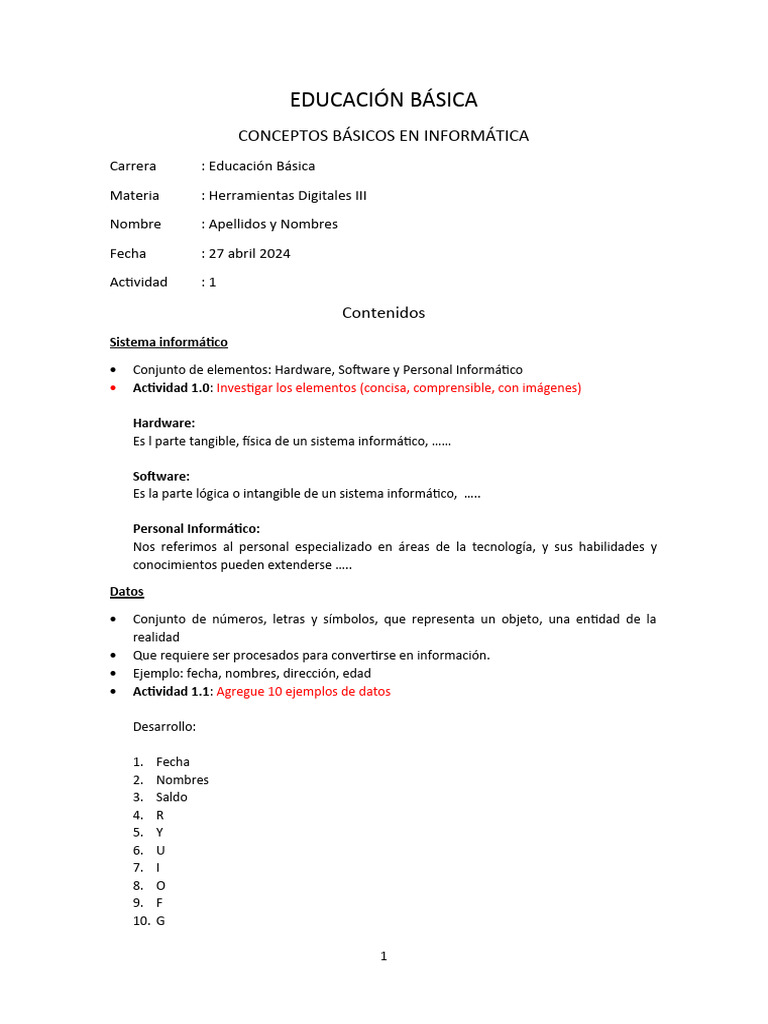 Tarea 1.0 | PDF | Informática | Poco