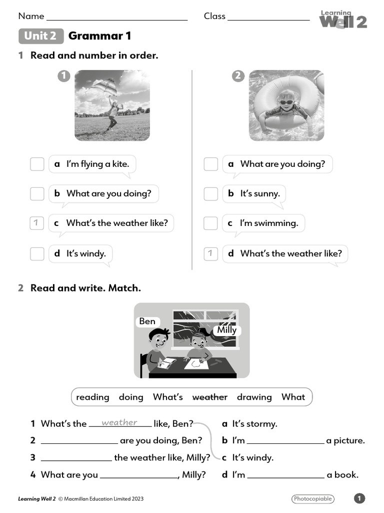 LW TRC2 Grammar U02 | PDF