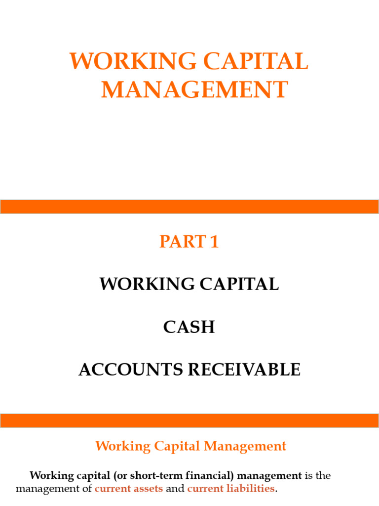 03 ABC Working Capital, Cash and AR Management Final | PDF | Cheque ...