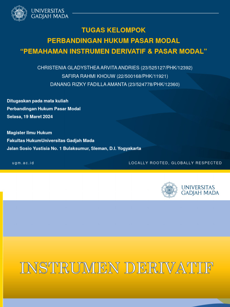 Instrumen Derivatif & Pasar Modal | PDF | Pengelolaan Keuangan & Uang ...