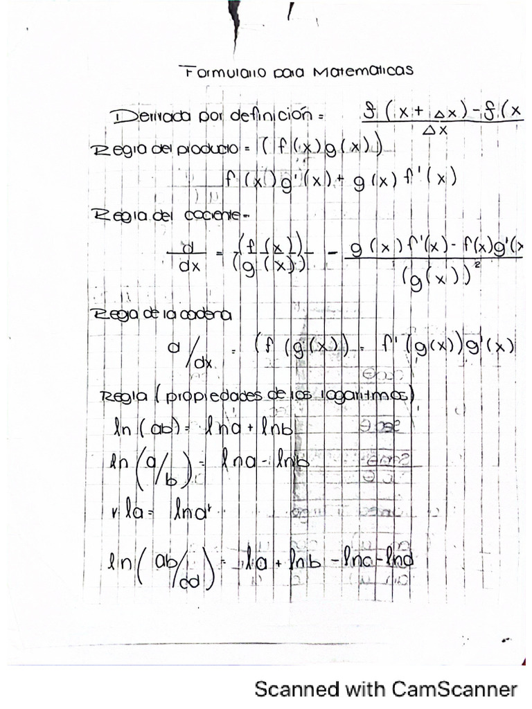 Formulario Matemáticas I | PDF