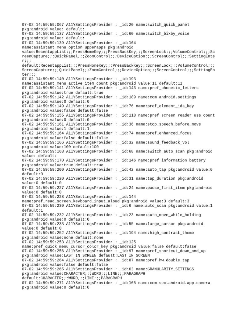 A11yprovider Log | PDF | System Software | Mobile Telecommunications User Equipment