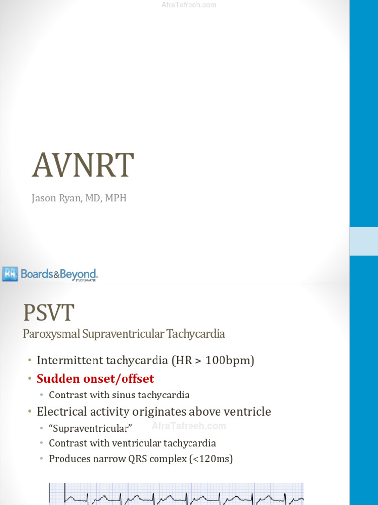 AVNRT Atf | PDF | Cardiovascular System | Clinical Medicine
