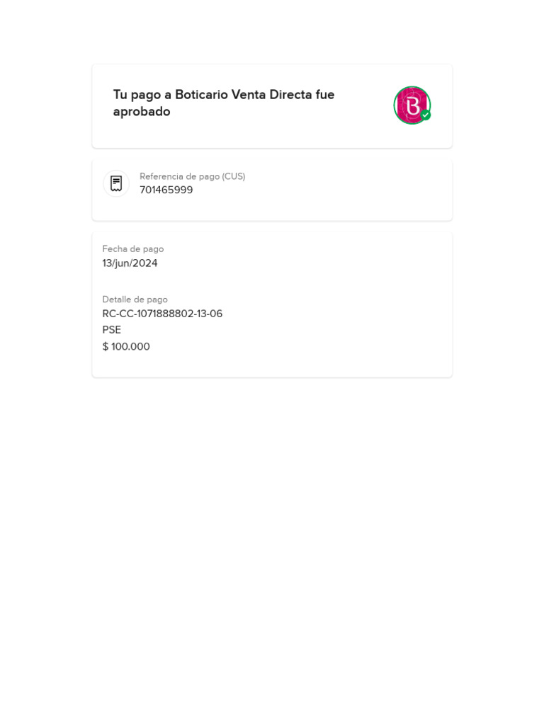 Comprobante de Tu Pago Con Pse | PDF