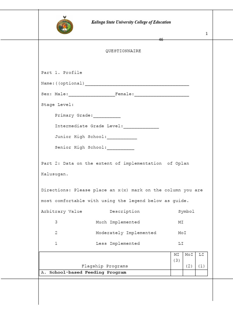 questionnaire.. | PDF | Oral Hygiene | Health Care