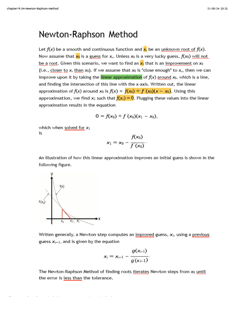 07.4 Newton Raphson Method | Download Free PDF | Algorithms And Data Structures | Mathematics Of ...