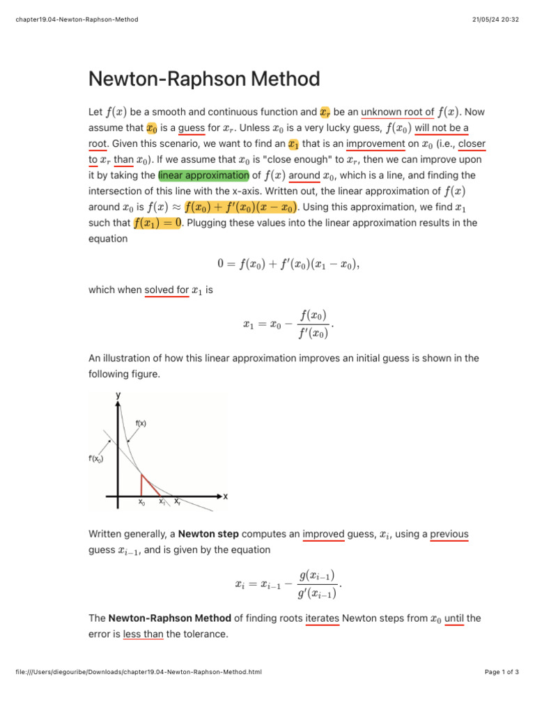 07.4 Newton Raphson Method | PDF | Theoretical Computer Science | Mathematics