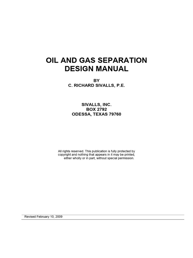 Separator Desing | PDF | Liquids | Pressure